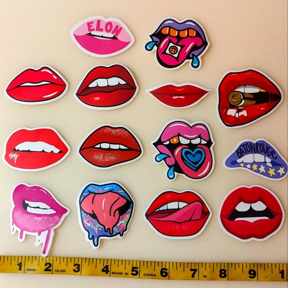 Office | Set Of 14 Jumbo Sexy Lips Stickers | Poshmark